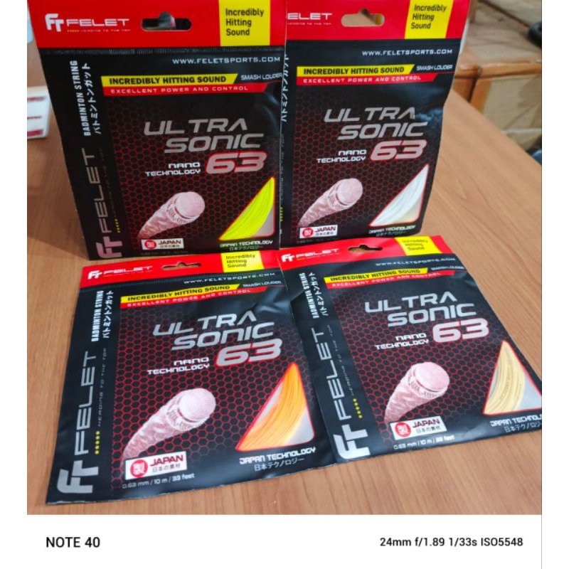 Felet ULTRA SONIC 63 BADMINTON RACKET STRINGS (ORIGINAL) | Shopee Singapore