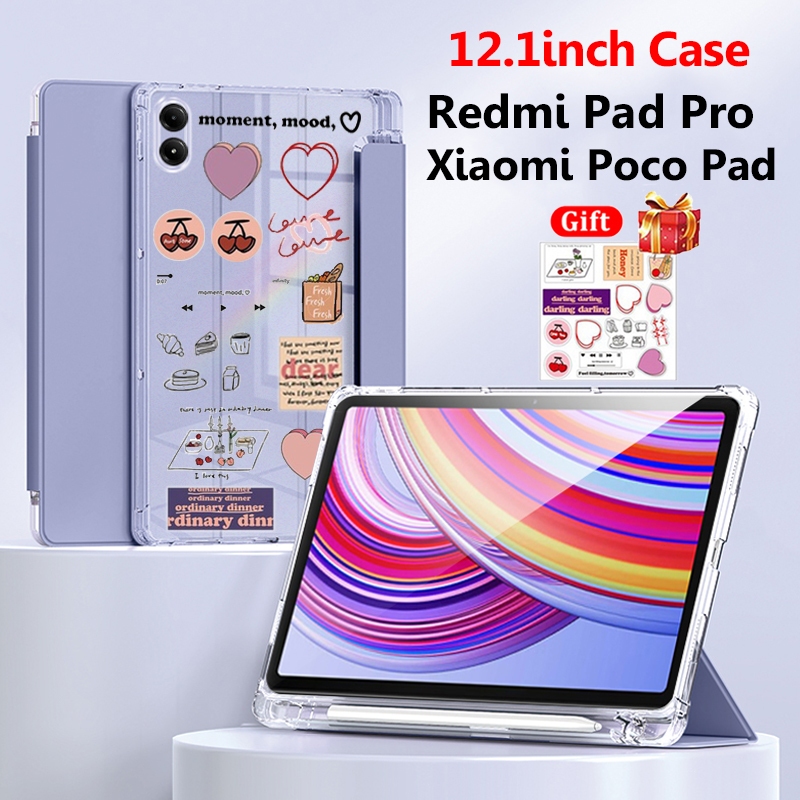 Casing Redmi Pad Pro 12.1 Inch 2024 Flip Smart Case Magnetic Smart ...