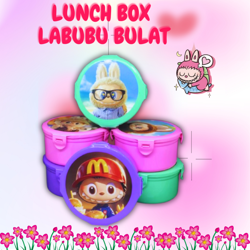 Round Labubu Lunch Box Ameliana Viral Labubu Lunch Box Birthday ...