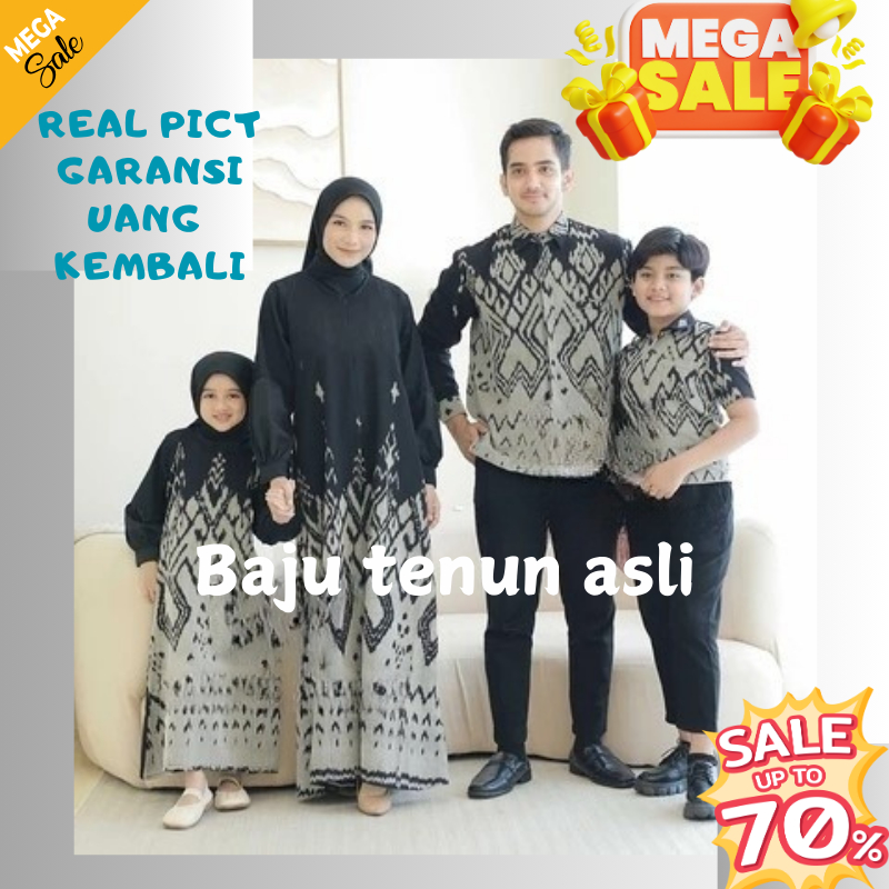 Couple songket gamis clothes Ethnic raya weaving Dress Black Diamond ...