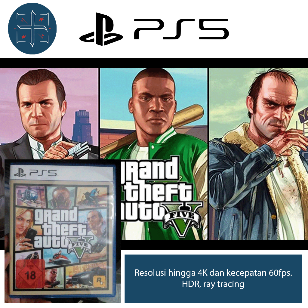 BD Cassette PS5 GTA V – Main GTA Five with the Best Graphics! (GTA / GTA 5 / GTA V / GTA LIMA ...