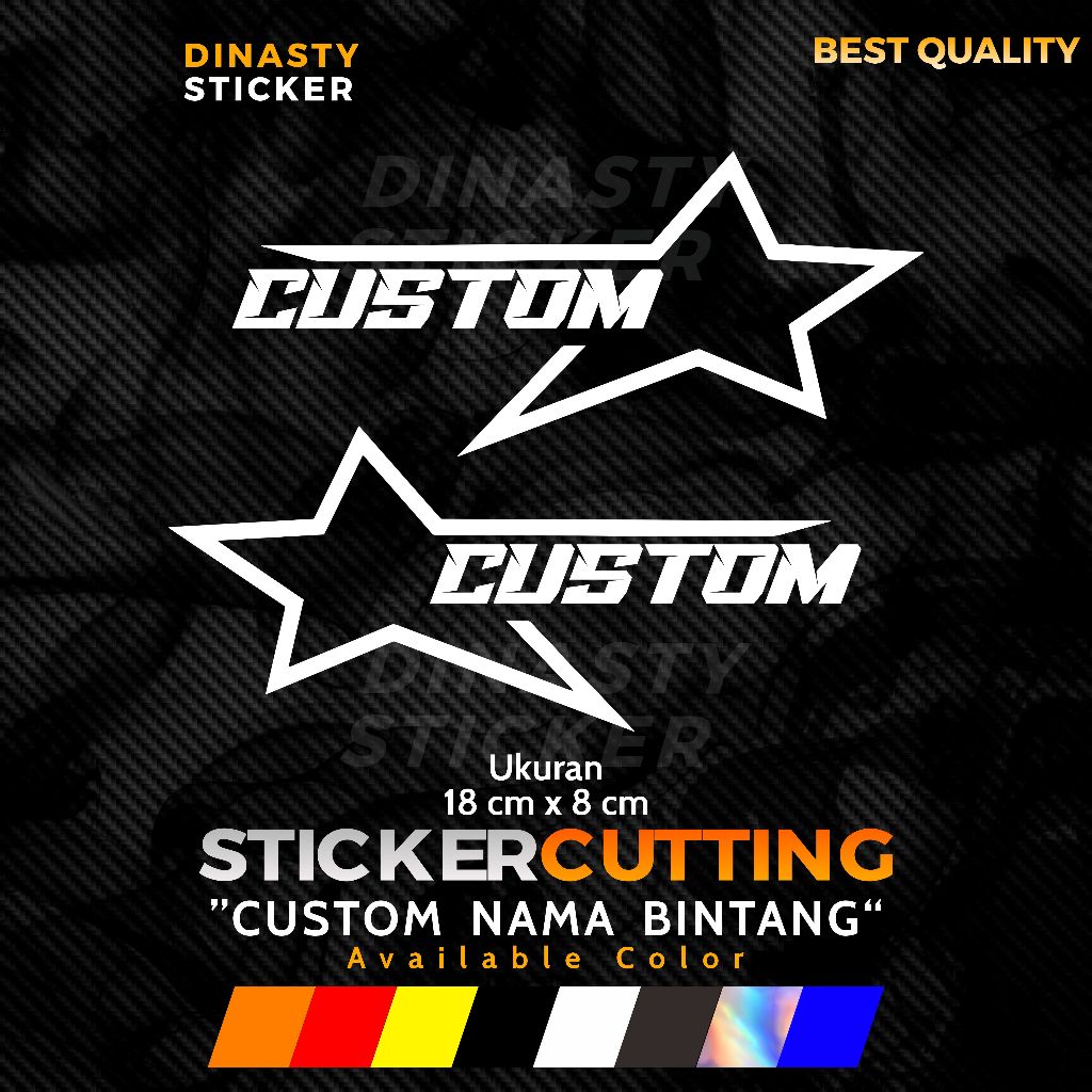 Viral AESTHETIC STAR NAME CUSTOM CUTTING STICKER | Body MOTORCYCLE ...