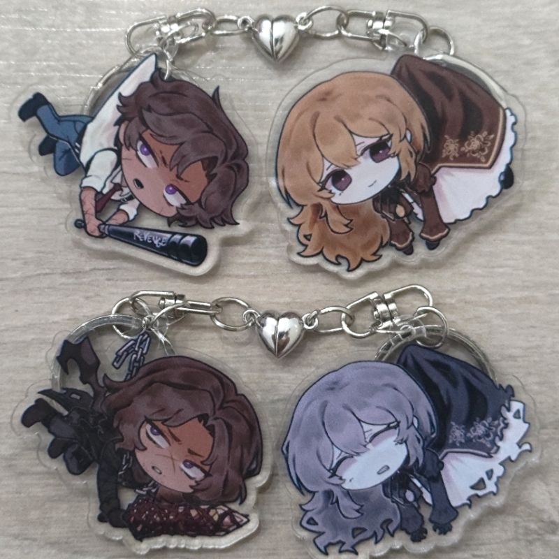 Heathf and Catherine Heart Magnet Keychain Limbus Company Fanart By ...