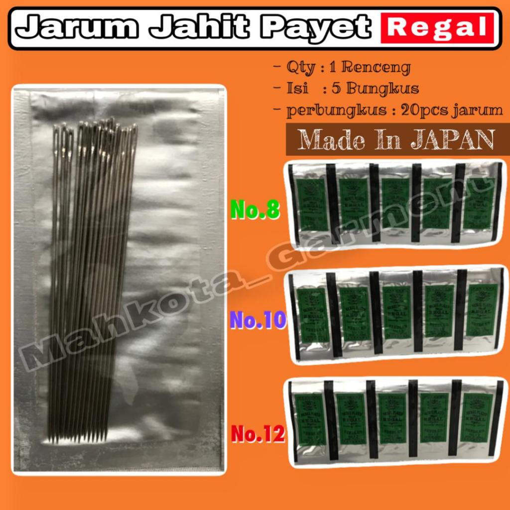 1 plan contains 5 packs | Original JAPAN REGAL Sequin Sewing Needles ...