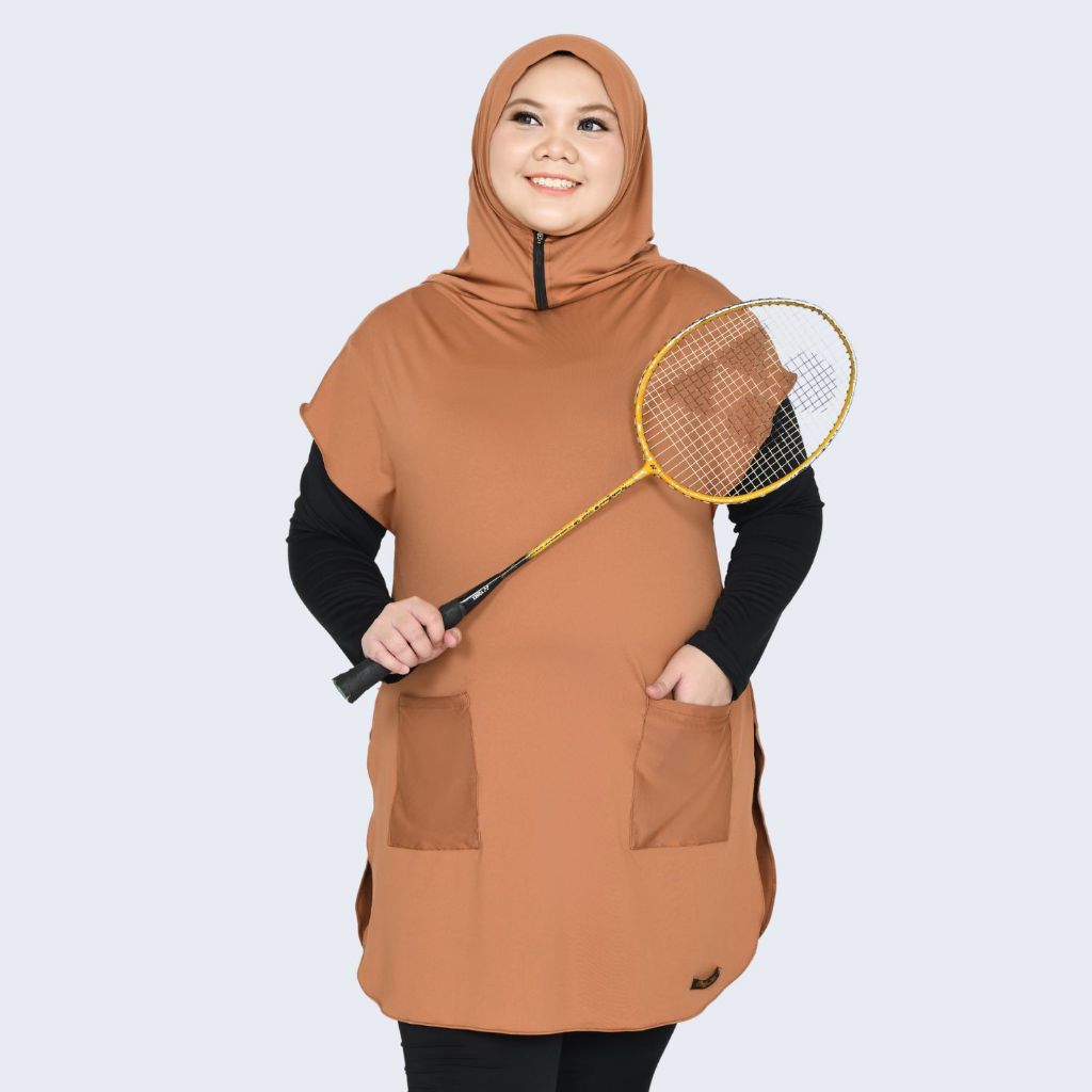 Grosirhijabku Sports Hijab Vest Viral Jumbo Size Front Chin Zipper ...