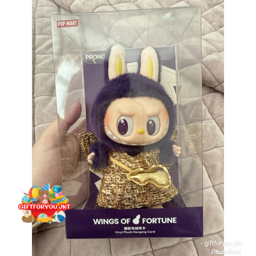 Labubu × PRONOUNCE WINGS OF FORTUNE Vinyl Plush Hanging Card Stuffed ...