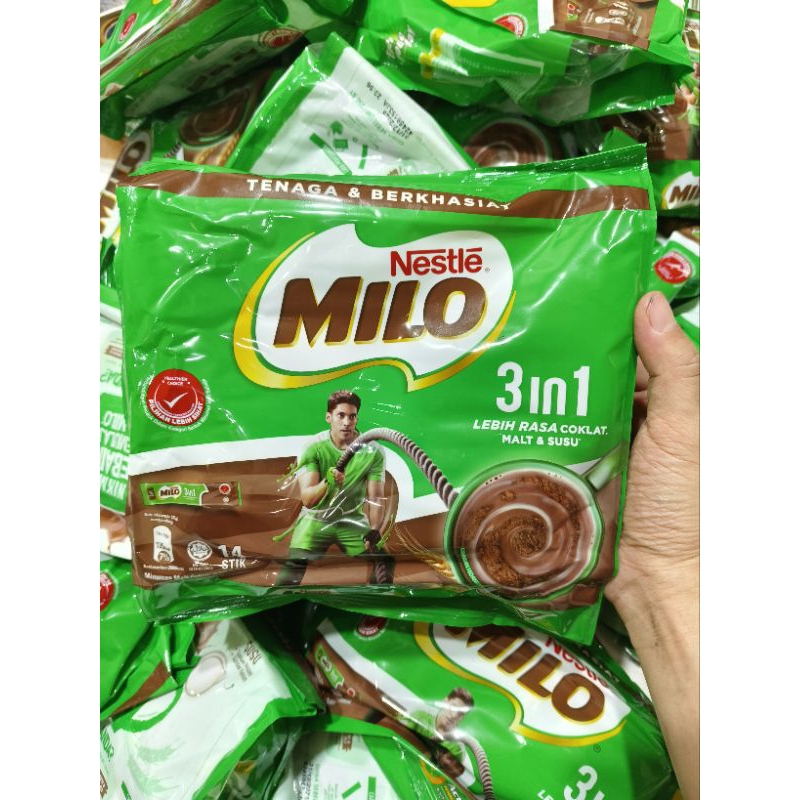 Nestle MILO 3in1 Activ-Go Malaysian Chocolate Malt Powder (33g x 14 ...
