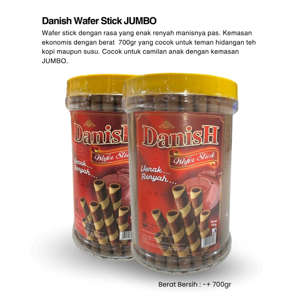 [700gr] S125 | Danish Wafer Stick Jumbo 700gr | Astor Chocolate Danish ...