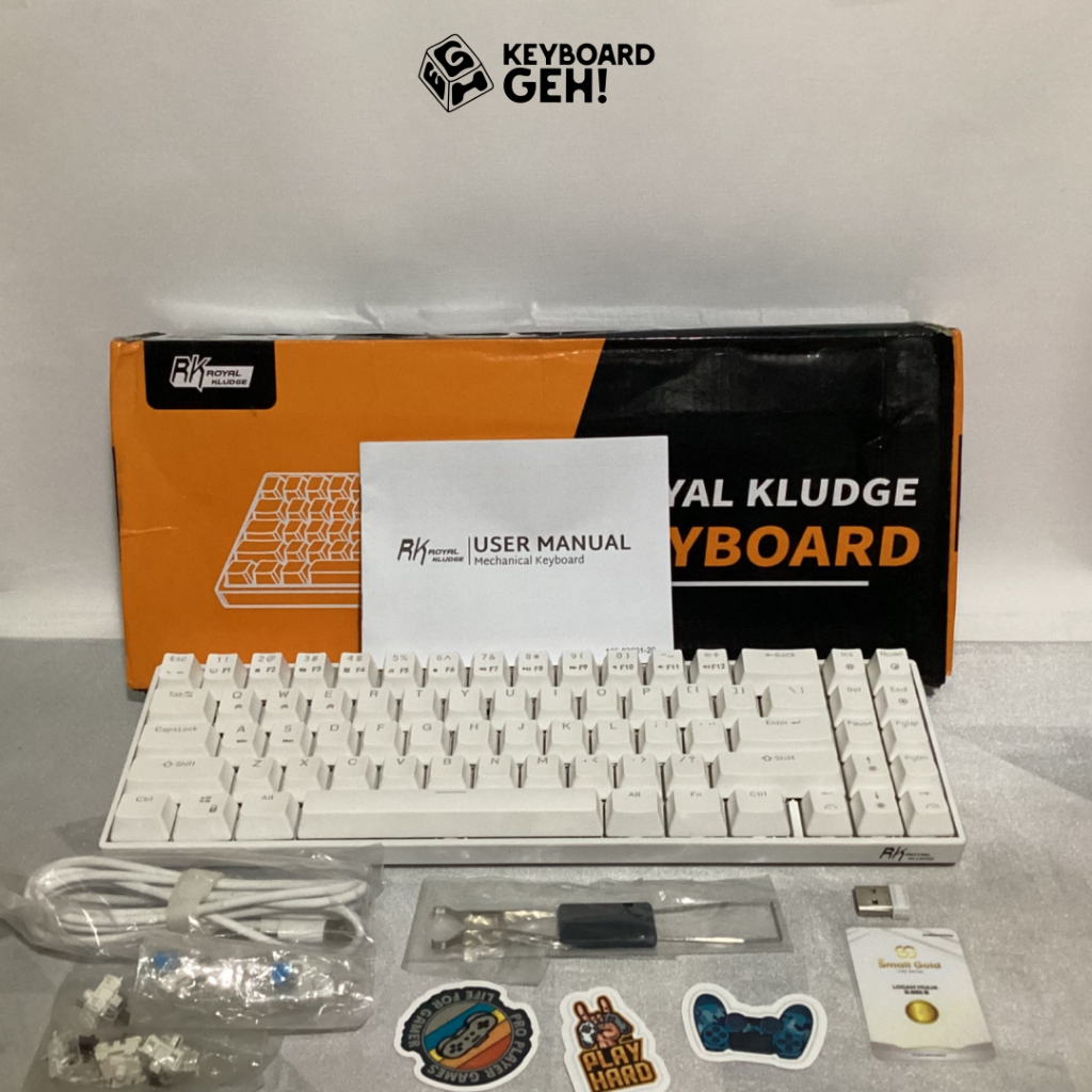 Royal Kludge RK71 70% - RGB Wireless - White - Mechanical Keyboard ...