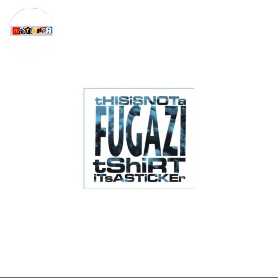 Fugazi band sticker its not tshirt is post hardcore punk sticker ...