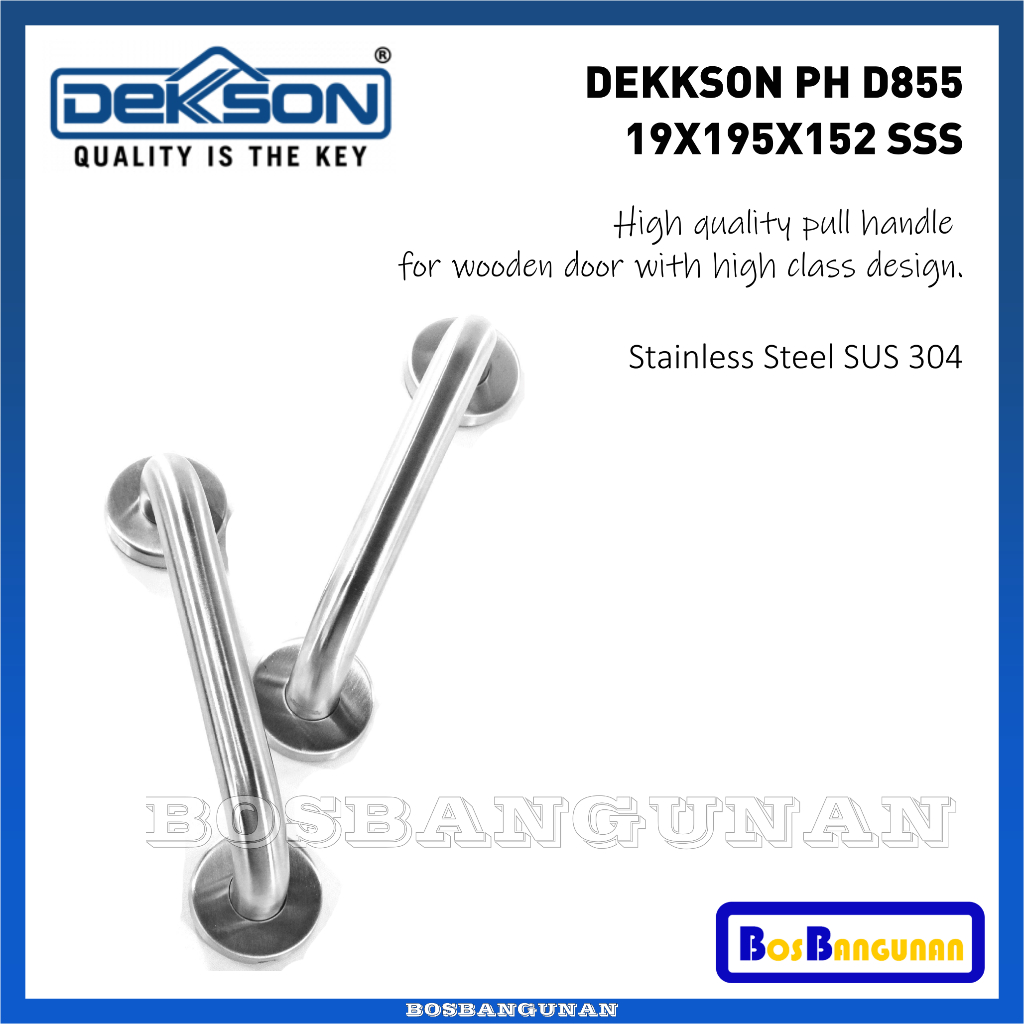 Pull Handle DEKKSON PH D855 19x152 SSS / Stainless Steel Door Handle ...