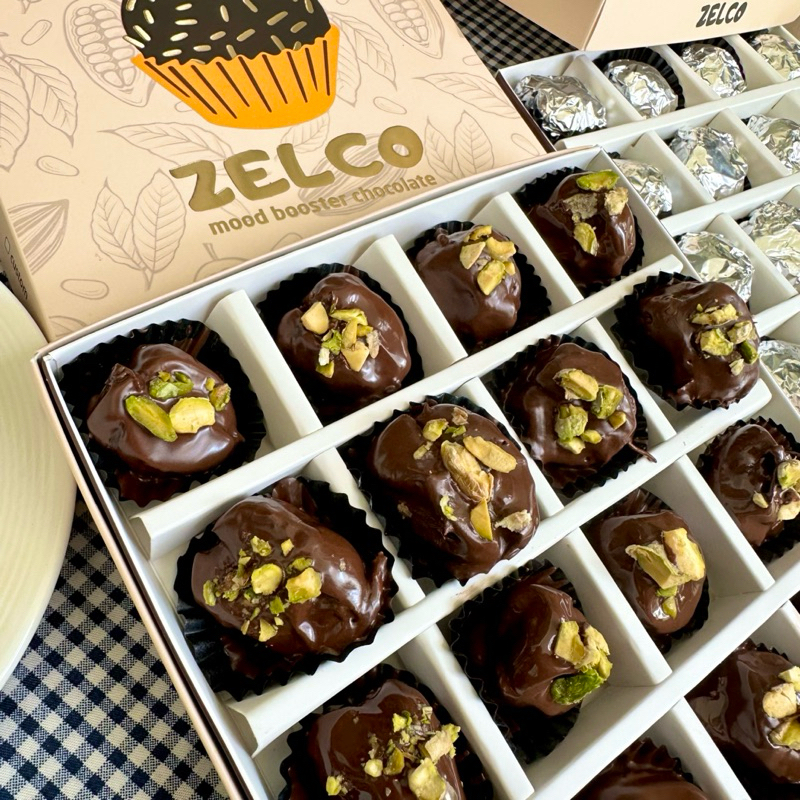 Zelco - Chocolate Sukari Dates Dubai viral kunafa pistachio | Shopee ...