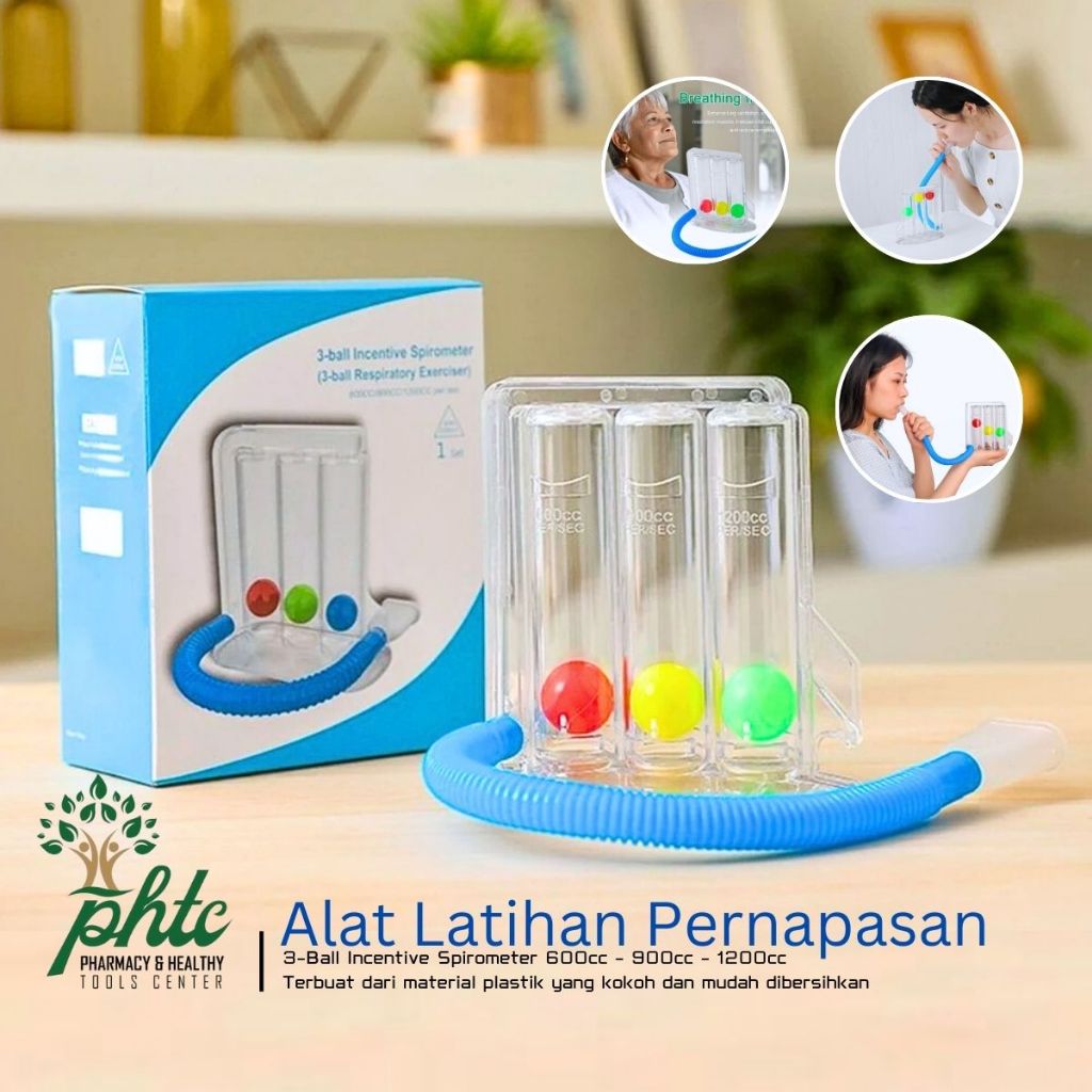 3-Ball Incentive Spirometer Respirometer Breathing Training Equipment Easily | Shopee Singapore