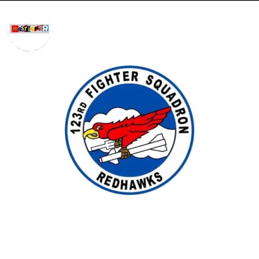 Usaf redhawks fighter squadron logo sticker army pilot sticker | Shopee ...