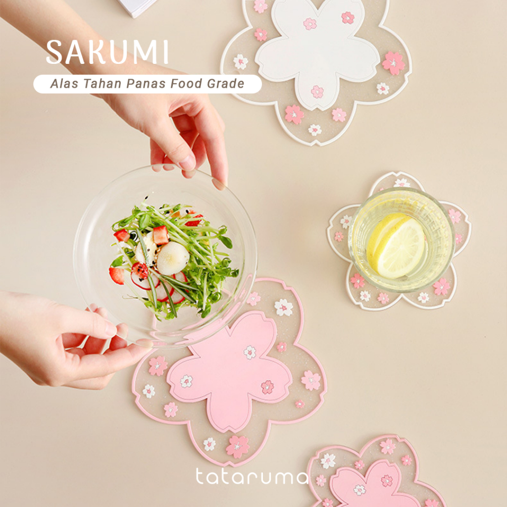 Tataruma Sakumi - Heat Resistant Mat Food Grade Sakura Coaster Pot ...