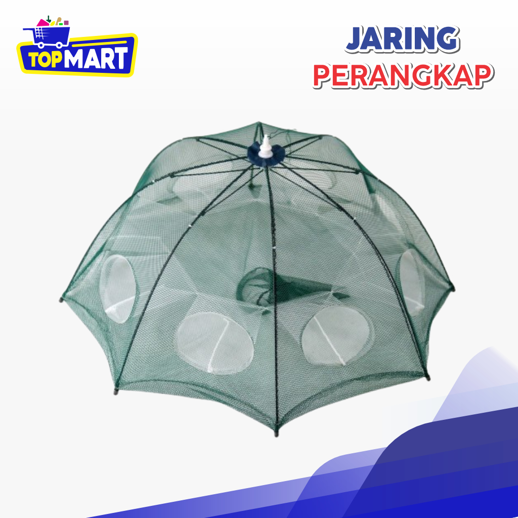 TOPMART - 8 Hole Traps Umbrella Crab Shrimp Fish Trap Net / Fish Trap ...