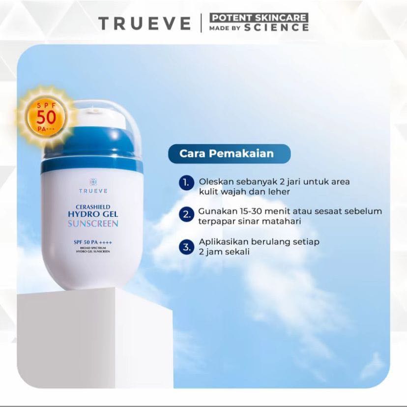 Trueve - Cerashield Hydro Gel Sunscreen - Light Sunscreen Gel Without ...