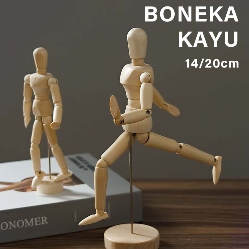 KAYU Action Figure Model Wooden Human Mannequin 5.5inch 8inch Wooden ...