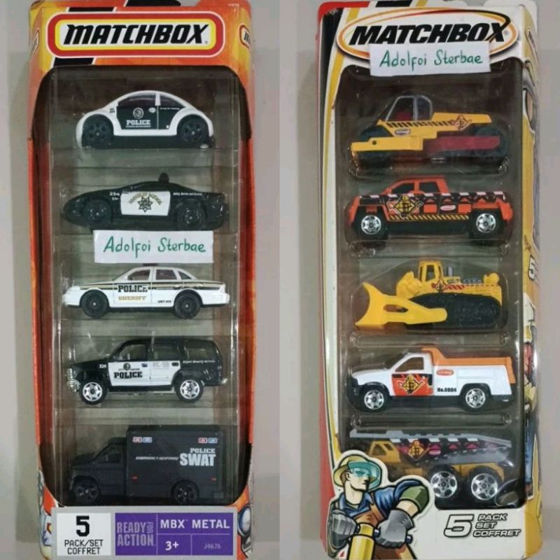 Matchbox Contents 5 gift pack set coffret ready action mbx metal Road ...