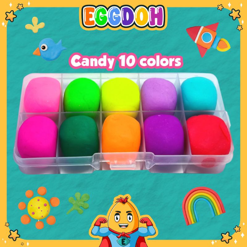 Eggdoh candy 10 edible playdoh playdough/ fundoh/ | Shopee Singapore