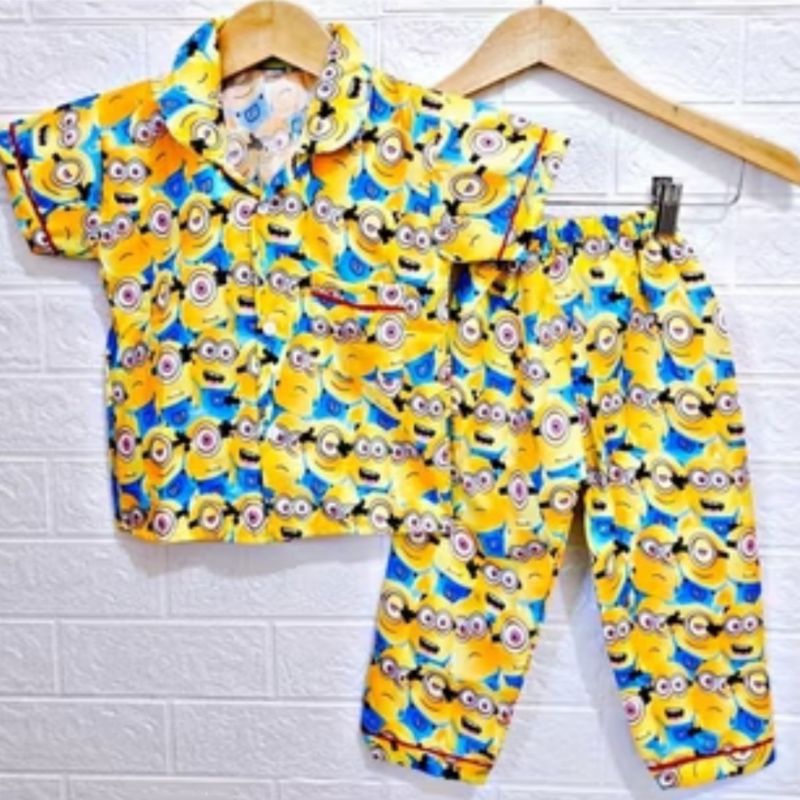 Minion MOTIF Children's Pajamas/Children's Sleepwear/Children's Clothes ...