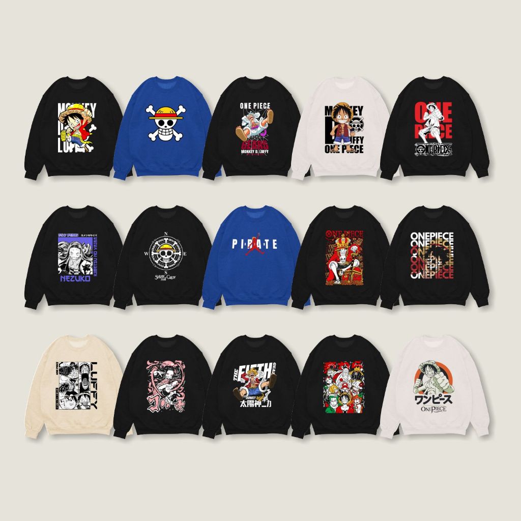 Crewneck Anime Sweater Men Women Satoru Gojo Luffy Monkey Naruto Killua ...