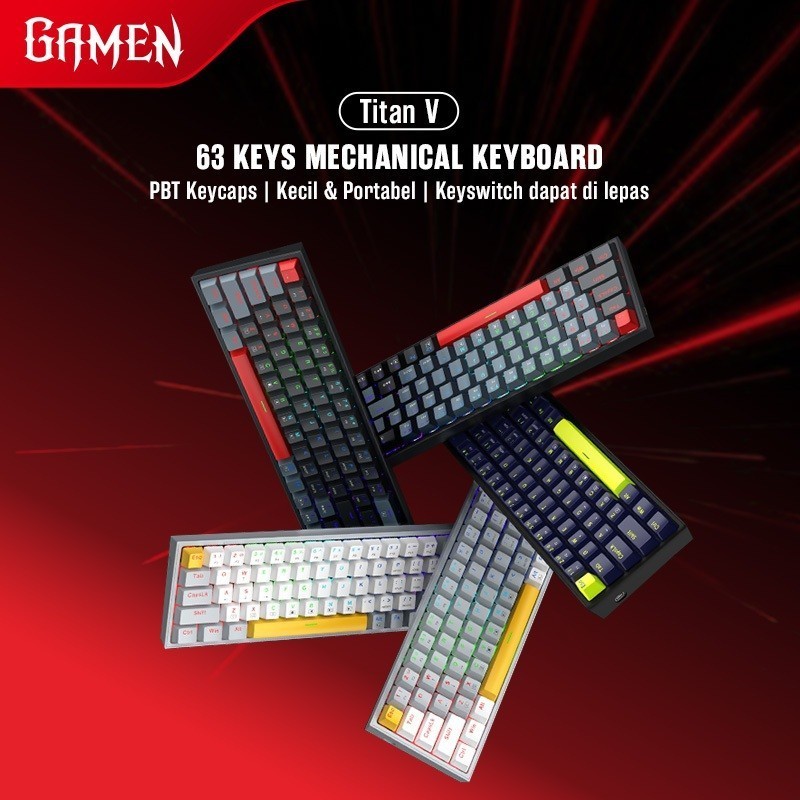 GAMEN TITAN V / TITAN 5 60% MECHANICAL GAMING KEYBOARD | Shopee Singapore