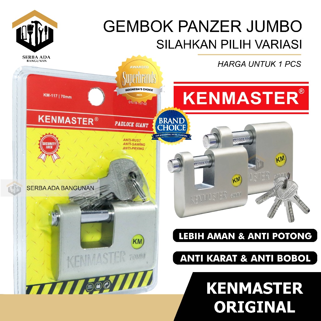 Panzer Panzer Padlock ANTI-Theft ANTI-Cut Difficult to Cut Jumbo 60 70 ...