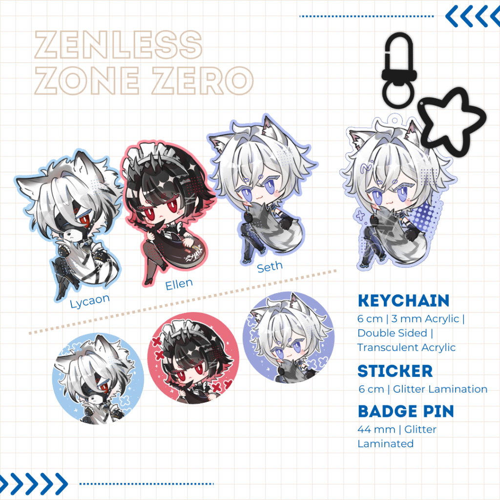 Lilzee Zenless Zone Zero [ZZZ] Pin : Ellen Lycaon Seth | Shopee Singapore
