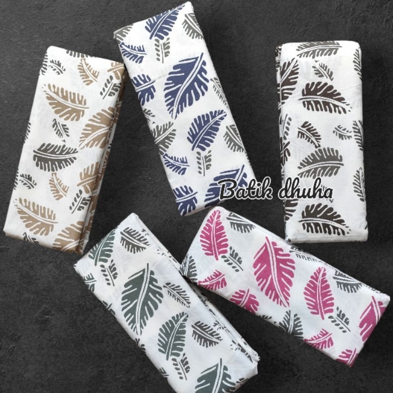 Basic white batik feather motif batik cloth / latest batik cloth with ...
