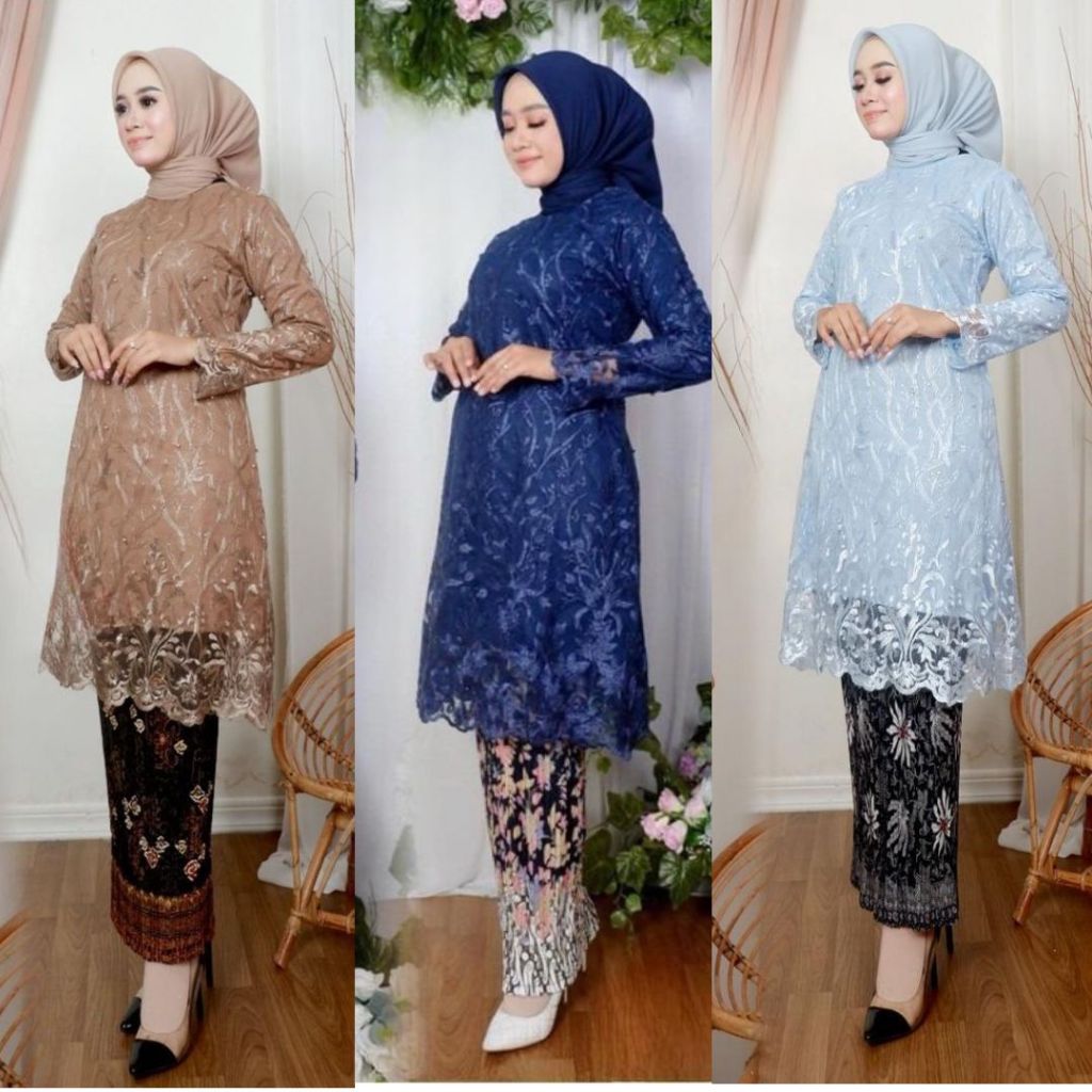 Modern Kebaya Suit Tunic Tile Embroidered Kartini Graduation Kebaya ...