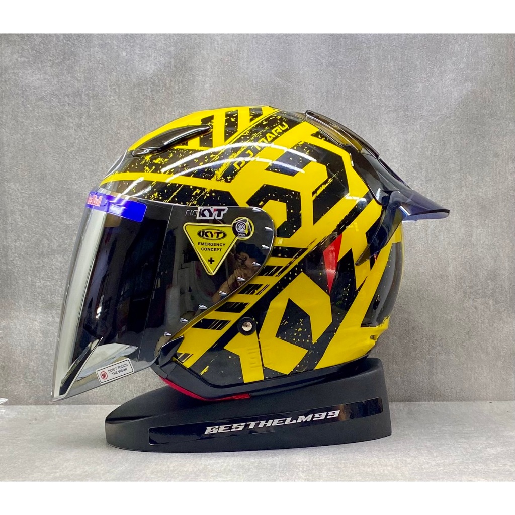 KYT DJ Maru 16 Crimson || Original KYT Half Face Helmet for Men and ...