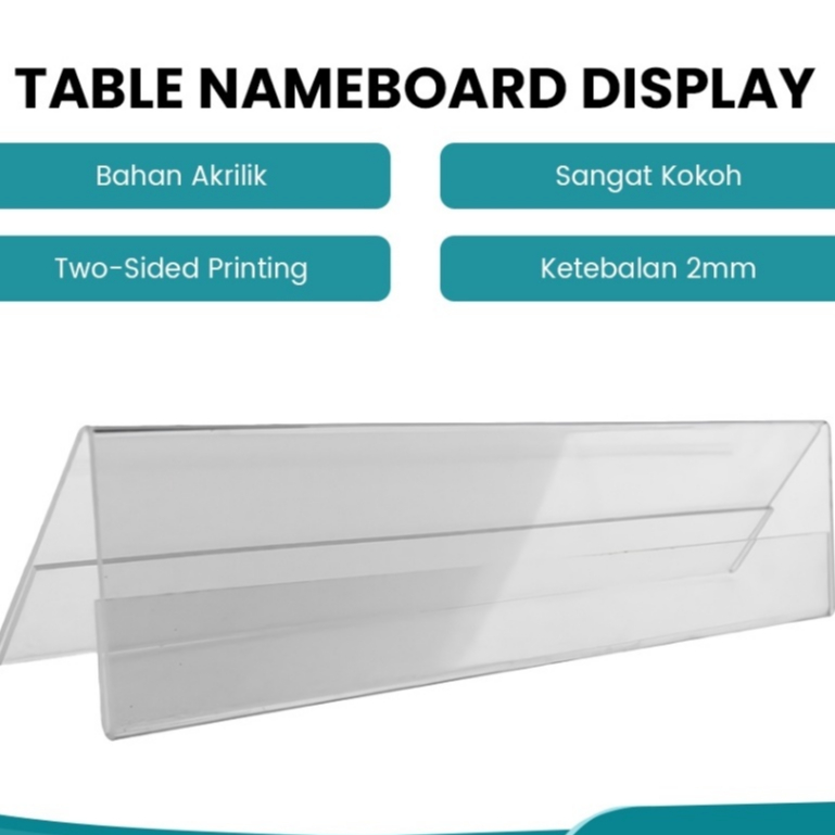 Akrilik Papan Nama Meja Panitia Display Kantor Tipe Segitiga | Shopee ...