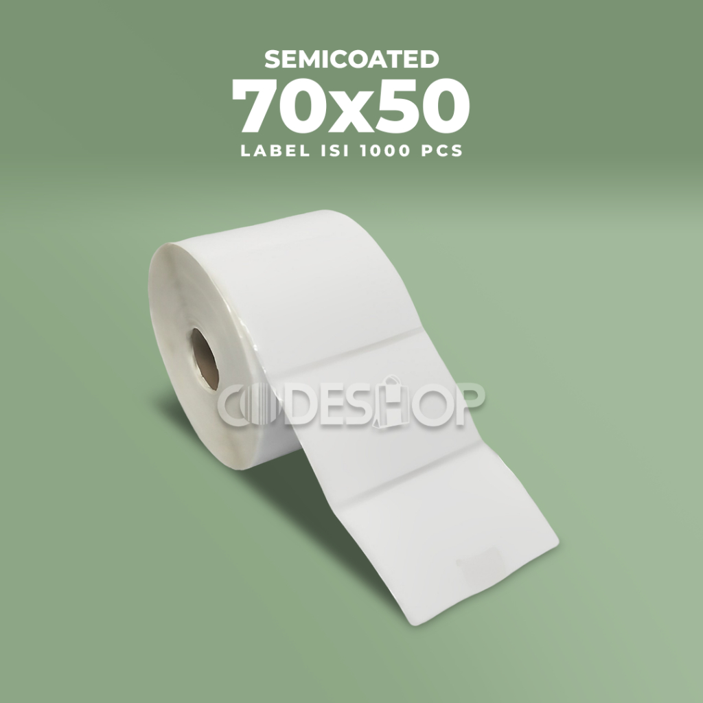 Barcode PRINTER LABEL 70X50mm 1 Line SEMICOATED Core 1 inch | Shopee ...