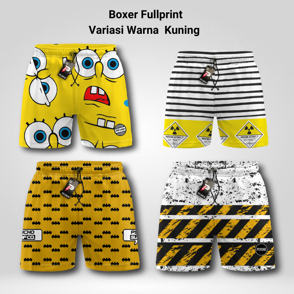 KATUN Yellow Color Variation Boxers - Men's Women's Boxers| Drawstring ...