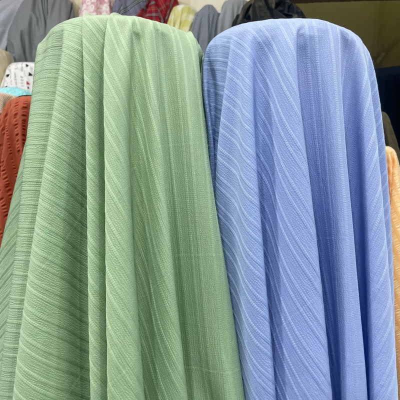 Lady sofia Doby crinkle yovella fabric DOBY EMBOSSED (price 50cm/0.5mtr) | Shopee Singapore