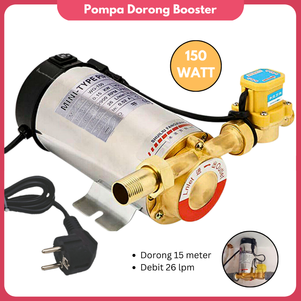 MESIN Automatic Push Pump Booster Pump 150 Watt automatic Booster Pump ...