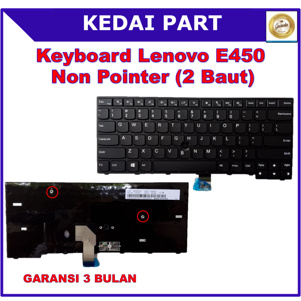 Lenovo Thinkpad E450 L440 T431 T440 T450 Non Pointer Keyboard | Shopee ...