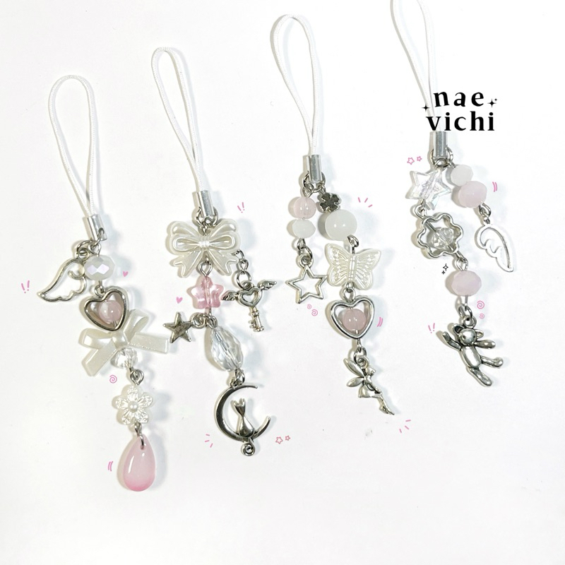 HP GANTUNGAN Coquette phonecharm pink series | Phonecharm keychain bead ...