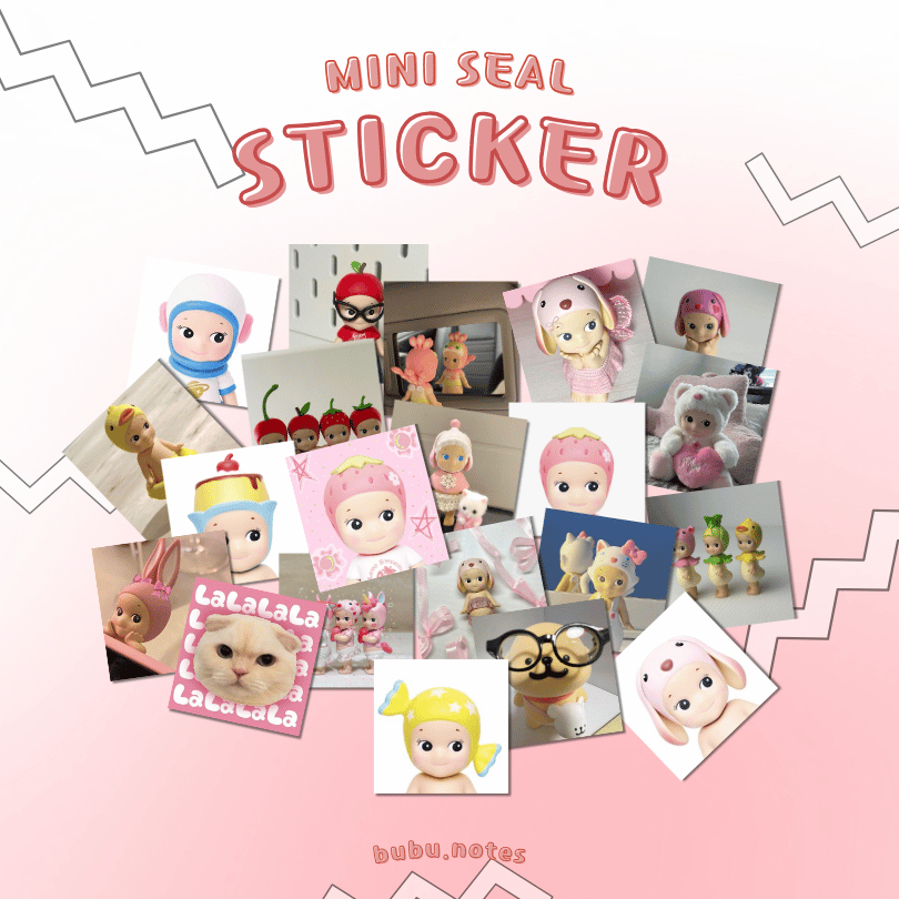 [Contains 110++] KAWAII AESTHETIC CUTE BUJO MINI SEAL STICKER | Journal ...
