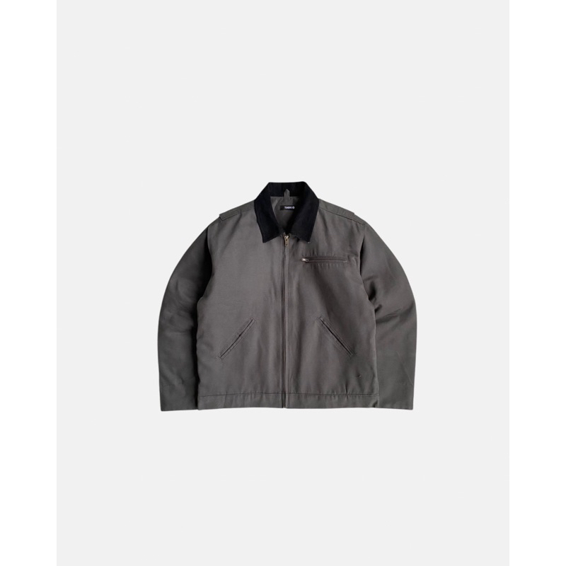 Timbre Work Jacket Quilted Dark Grey | Shopee Singapore