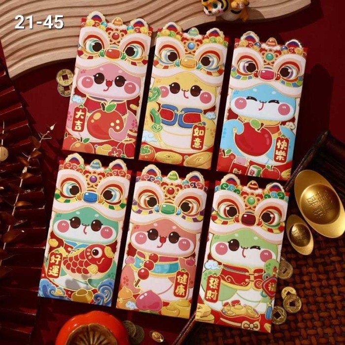 [6pcs] Chinese New Year Angpao 2025 year of the zodiac snake long ear ...