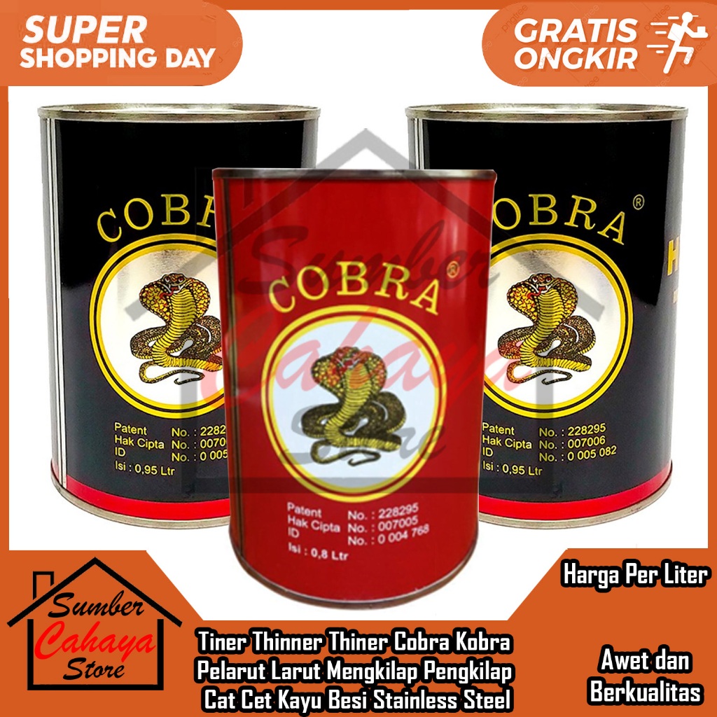 MERAH Thinner Thinner Cobra Cobra Cobra Snake Black Red Black 1 Liter ...