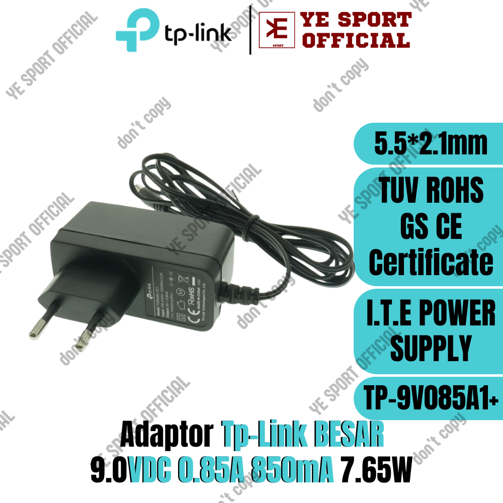 Tplink Power Supply Adapter 9V 0.85A Big Head Original A0059 | Shopee Singapore