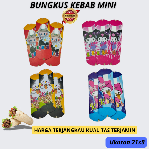 Mini Kebab Wrap || Full Color Mini Kebab Packaging || Labubu Kebab Box ...