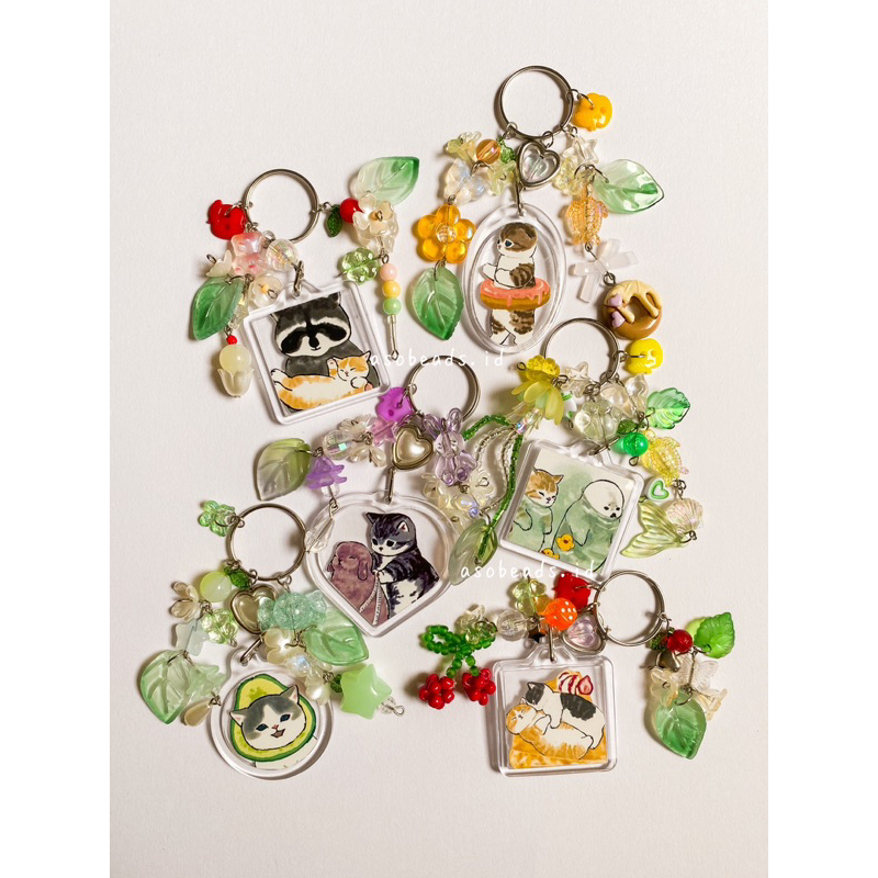 HP GANTUNGAN Mofusand Acrylic Paint Keychain phonestrap transparent ...