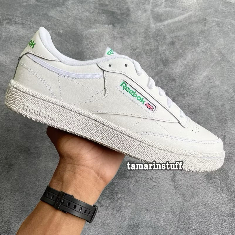 Reebok Classic Club C 85 White Green Original Official PT MAP | Shopee ...