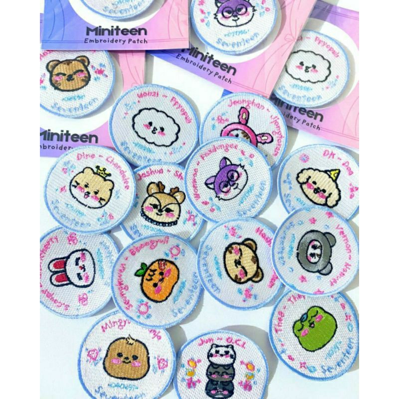Patch MINITEEN SEVENTEEN PIN SVT CHIBI BROS EMBROIDERED EMBROIDERY KPOP ...