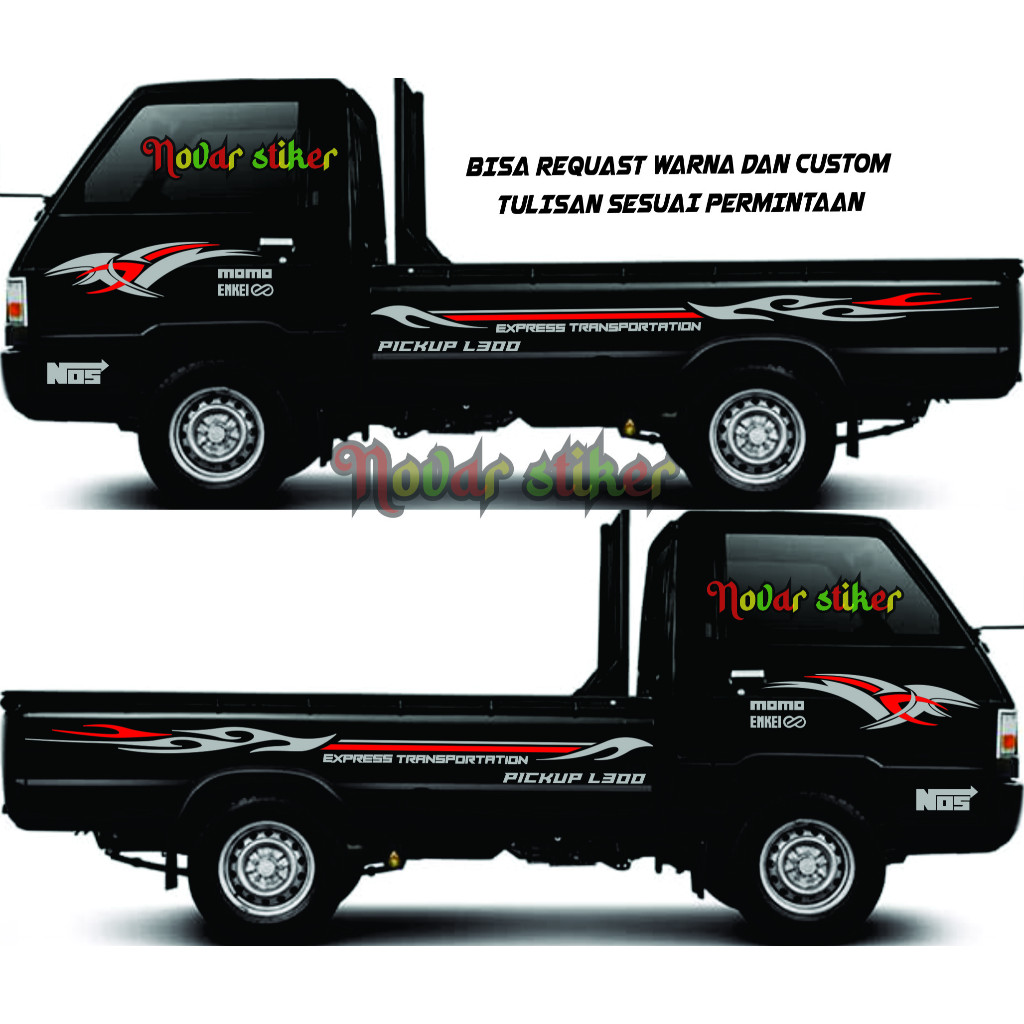 Cutting PICK UP CAR STICKER L300 MITSUBISHI L300 SIDE BODY STRIPING ...