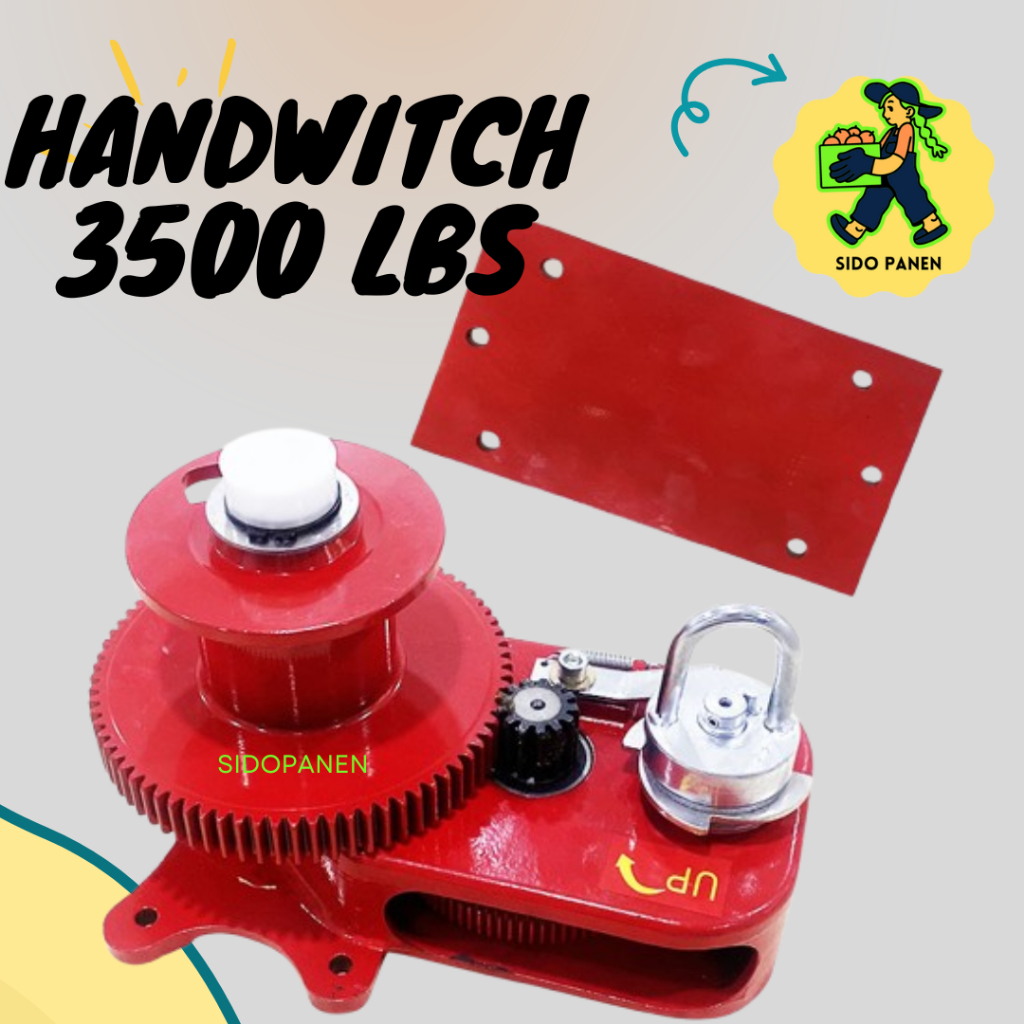 Hand Winch 3500 LBS Handwinch Pulley Hoist Nipple Line Feed Line Feed ...